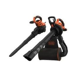 Black & Decker 3-in-1 Elektro-Laubsauger BEBLV300-QS, Laubsauger/Laubbl&auml;ser schwarz/orange, 3.000 Watt