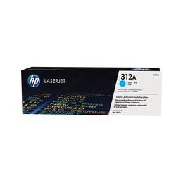 HP Toner cyan 312A (CF381A) Typ: Tonerkartusche Druckfarbe: Cyan Volumen: 2.700 Blatt (Farbe) Geeignet für: Hewlett-Packard