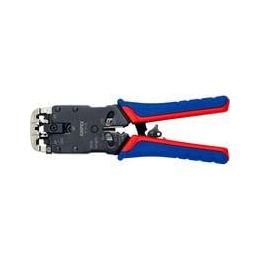 Knipex Crimpzange 97 51 12 SB blau/rot, RJ-10, RJ-11/12 und RJ-45-Stecker