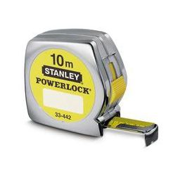 Stanley Bandma&szlig; Powerlock, 10 Meter silber/gelb, 25mm, Kunststoffgeh&auml;use