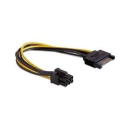 Delock Strom-Adapterkabel 15 Pin SATA > 6 Pin PCIe 21 cm
