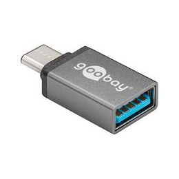 goobay USB 3.2 Gen 1 Adapter, USB-C Stecker > USB-A Buchse grau