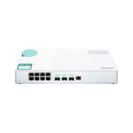 QNAP QSW-308-1C, Switch weiß Gerätetyp: Switch LAN: 10/100/1000 MBit/s, 2500 MBit/s, 5000 MBit/s, 10 GBit/s, Auto-MDI/MDIX Anschlüsse: 11x RJ-45 (LAN) gesamt