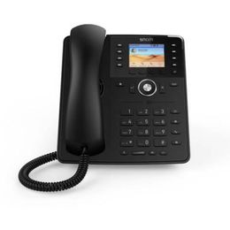 Snom D735 Desk Telephone schwarz Schnurgebundenes Telefon, VoIP PoE Farbdisplay Schwarz