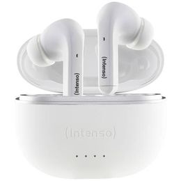 Intenso T302A In Ear Headset Bluetooth® Stereo Weiß Noise Cancelling Batterieladeanzeige, Headset, Ladecase, Touch-Steuerung