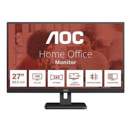 AOC Essential-line 27E3UM LED-Monitor EEK E (A - G) 68.6 cm (27 Zoll) 1920 x 1080 Pixel 16:9 4 ms HDMI®, DisplayPort, Kopfhörer-Buchse, USB, Audio-Line-in, VGA