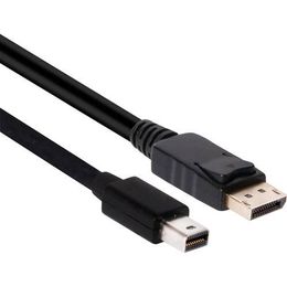 Club3D Mini-DisplayPort / DisplayPort Adapterkabel Mini DisplayPort Stecker, DisplayPort Stecker 2.00 m Schwarz CAC-2163 Flammwidrig DisplayPort-Kabel