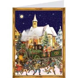 Postkarten-Adventskalender "Zug"