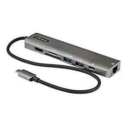 StarTech.com USB-C Multiport Adapter - USB-C auf 4K 60Hz HDMI 2.0, 100W Power Delivery Pass-through, SD/MicroSD, 2 Port USB 3.0 Hub, GbE - USB-C Mini Dock - 30cm langes Kabel (DKT30CHSDPD1) - Dockingstation - USB-C / Thunderbolt 3