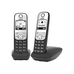 Gigaset A690 Duo - Schnurlostelefon mit Rufnummernanzeige - ECO DECTGAP - dreiweg Anruffunktion - Schwarz + zusätzliches Handset