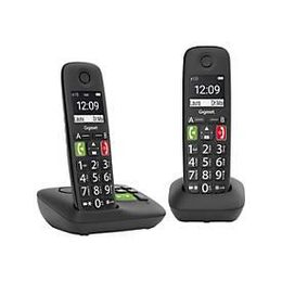Gigaset E290A Duo - Schnurlostelefon - Anrufbeantworter mit Rufnummernanzeige - ECO DECTGAP - Schwarz + zusätzliches Handset