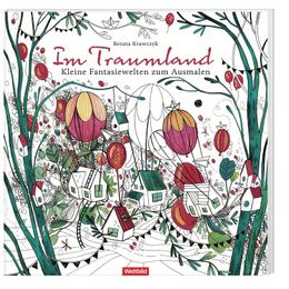 Im Traumland - Kleine Fantasiewelten zum Ausmalen - Renata Krawczyk, Hochwertige Broschur