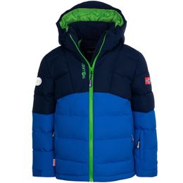 Trollkids - Steppjacke KIDS GRYLLEFJORD in navy/medium blue/bright green, Gr.110