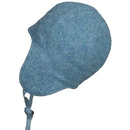 Pickapooh - Wollfleece-Mütze JACK gefüttert in jeansblau, Gr.50