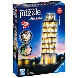 Ravensburger 3D Puzzle-Bauwerke Pisaturm bei Nacht