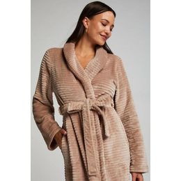 Hunkemöller Hunkemöller Langer Bademantel Fleece Rip Beige