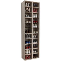 Vcm Holz Dielenschrank Schuhschrank Schuhregal Schuhkommode 22 Fächer Hinsol XL (Farbe: Sonoma-Eiche)