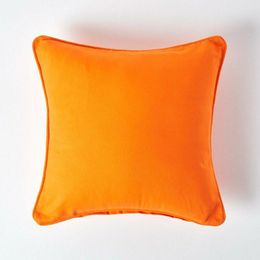 Homescapes Kissenbezug aus Baumwolle in Orange, 60 x 60 cm - Orange