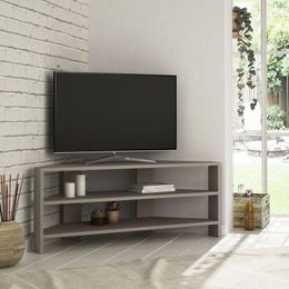 Thales Modernes TV-Stativ Multimedia-Center TV-Möbel Mokka Grau Ecke 110cm - Mocha Grey - Mocha Grey - Decortie