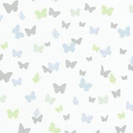 A.S. Création Kindertapete Schmetterling 369333 weiß 10.05 x 0.53 Meter beautiful walls Mädchen Tapete Vliestapete - Weiß