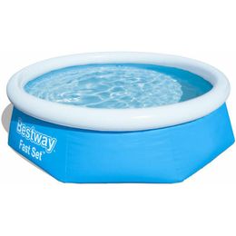 Bestway Fast Set Pool 244 x 66 cm Set mit Filterpumpe rund blau - Blau