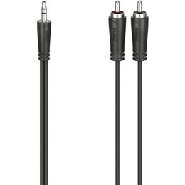 Hama 00205112 Klinke / Cinch Audio Anschlusskabel [2x Cinch-Stecker - 1x Klinkenstecker 3.5 mm] 5 m