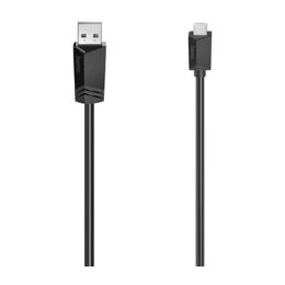 USB-Kabel usb 2.0 USB-Micro-B Stecker, usb-a Stecker 1.50 m Schwarz 00200608 - Hama