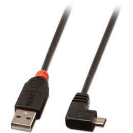 USB-Kabel usb 2.0 usb-a Stecker, USB-Micro-B Stecker 0.50 m Schwarz 31975 - Lindy