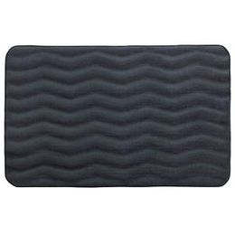 Wenko Badematte Memory Foam Waves dunkelgrau 50,0 x 80,0 cm