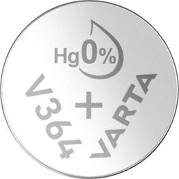 Knopfzelle 364 1.55 v 1 St. 17 mAh Silberoxid silver Coin V364/SR60 Bli 1 - Varta