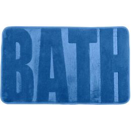 Badteppich Memory Foam Bath, Fjord Blue, 50 x 80 cm, Blau, Polyester blau, Polyurethan , Kunststoff (sbr) - blau - Wenko