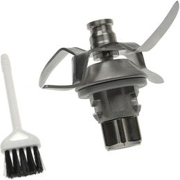 vhbw Mixmesser kompatibel mit Vorwerk Thermomix TM6 Küchenmaschine - Mit 4 Klingen aus Edelstahl, inkl. Reinigungsbürste