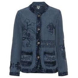 DW-Shop Baumwoll-Jacke, Jacquard blau, 40