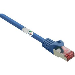 RF-4981664 RJ45 Netzwerkkabel, Patchkabel cat 6 s/ftp 2.00 m Blau mit Rastnasenschutz, ver - Renkforce