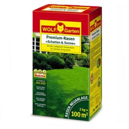 Wolf Garten Premium-Rasen Schatten& Sonne lp 100 2kg für 100m²