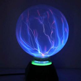 Goeco - Plasma Ball Lampe Magisches Licht Plasma Licht 5 Zoll Globus statisch blau Licht Berührung