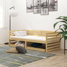 MAISONCHIC Tagesbett mit Schubladen Einzelbett Bett für Schlafzimmer 90x200 cm Massivholz Kiefer DE94105