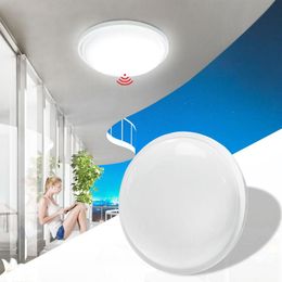 15W Deckenleuchten für den Innenbereich Ø22cm Rund Kinderzimmer Deckenlampe Kaltweiß Leuchten mit 360° Bewegungsmelder Radar für Wohnzimmer Balkon