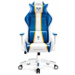 X-One 2.0 Gaming Stuhl Computerstuhl ergonomischer Bürostuhl Gamer Chair Schreibtischstuhl Aqua Blue - Normal Size - Diablo