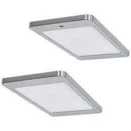 2er-Set led Leuchte kyra 2x4,8W, Edelstahl-Optik, 3500K warmweiß - Brinkdöpke