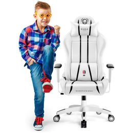 X-One 2.0 Gaming Stuhl Computerstuhl ergonomischer Bürostuhl Gamer Chair Schreibtischstuhl Weiß - Kids Size - Diablo