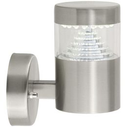 Brilliant - Lampe Avon led Außenwandleuchte stehend edelstahl 1x 6W led integriert (smd), (180lm, 6500K) IP-Schutzart: 44 - spritzwassergeschützt