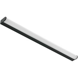 Ulisan LED-Badwandleuchte, rund, 88,8 cm - Schwarz matt, weiß - LINDBY