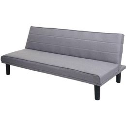 Neuwertig] Schlafsofa HHG 463, Couch Klappsofa Gästebett Bettsofa, Schlaffunktion Stoff/Textil 165cm grau - grey