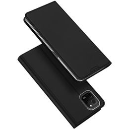 MARKENLOS Skin Pro Hülle kompatibel mit Huawei Nova Y61 Flip Cover Card Wallet Stand schwarz