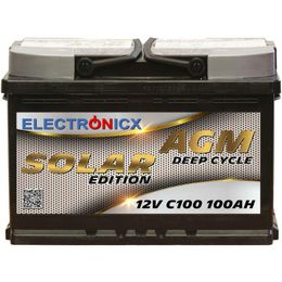 ELECTRONICX - Solar Edition Batterie agm 100 ah 12V Solar Versorgung Solarbatterie