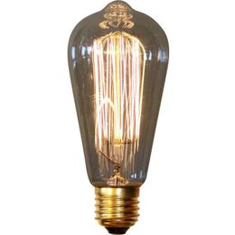 PRIVATEFLOOR - Vintage Edison-Glühbirne - Squirrel Transparent - Messing, Glas, Metall - Transparent