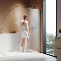 Sonni - Walk In Dusche Duschwand Duschabtrennung Duschkabine mit Stabilisator Nano esg Glas 8mm 140x200cm vollsatiniert
