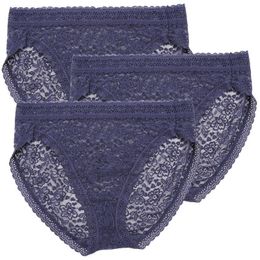 3x Damen Unterwäsche Slips Set Unterhosen Pantys Tanga Hüftslip Gr.L - Königsblau - HENGDA