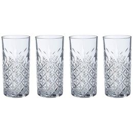 Pasabahce TIMELESS 520205 4er Set Wassergläser Lang 365 ml Gläser-Set Saft Cocktailglas